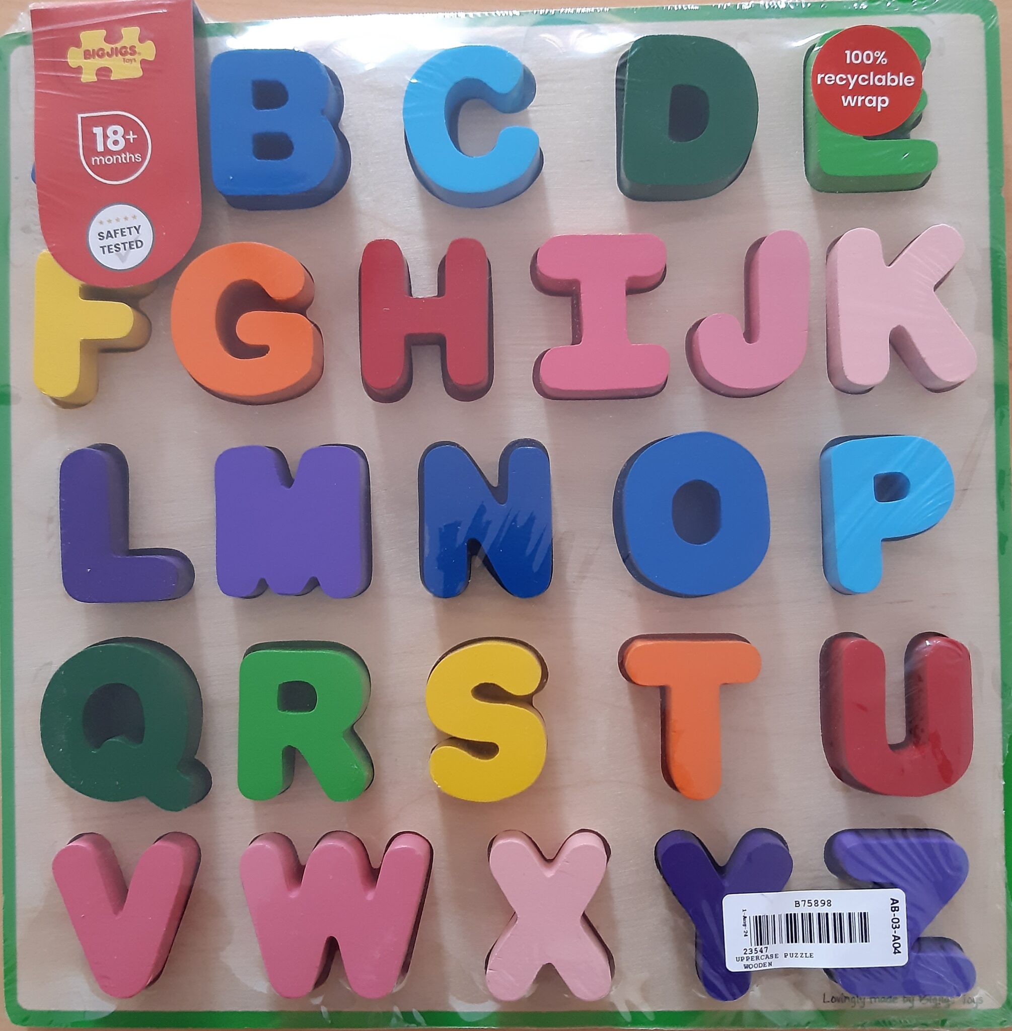 Uppercase letter puzzle board - Distripharm Ltd